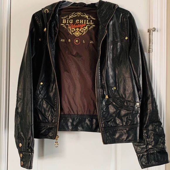 Big Chill | Jackets & Coats | Big Chill Vintage Faux Brown Leather ...